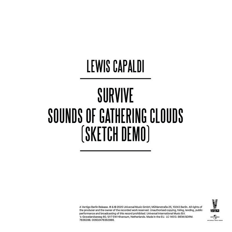 Survive (Lyrics CD) - Lewis Capaldi Shop | US