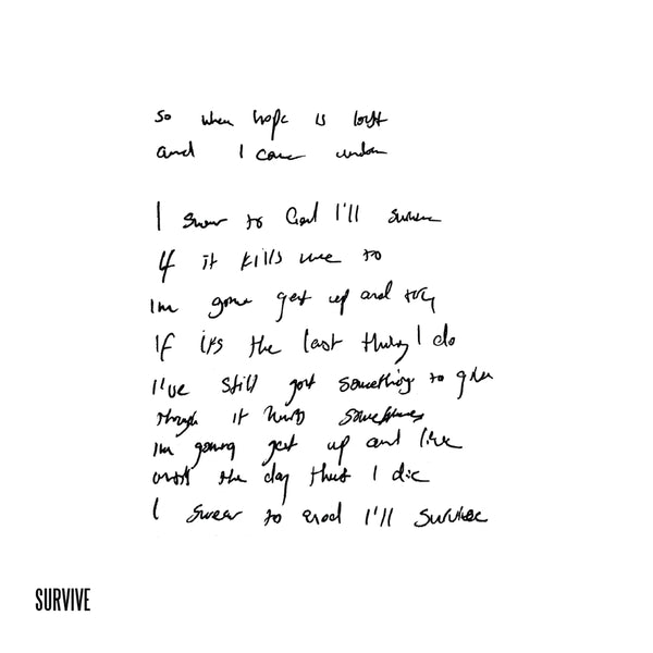 Survive (Lyrics CD) - Lewis Capaldi Shop | US